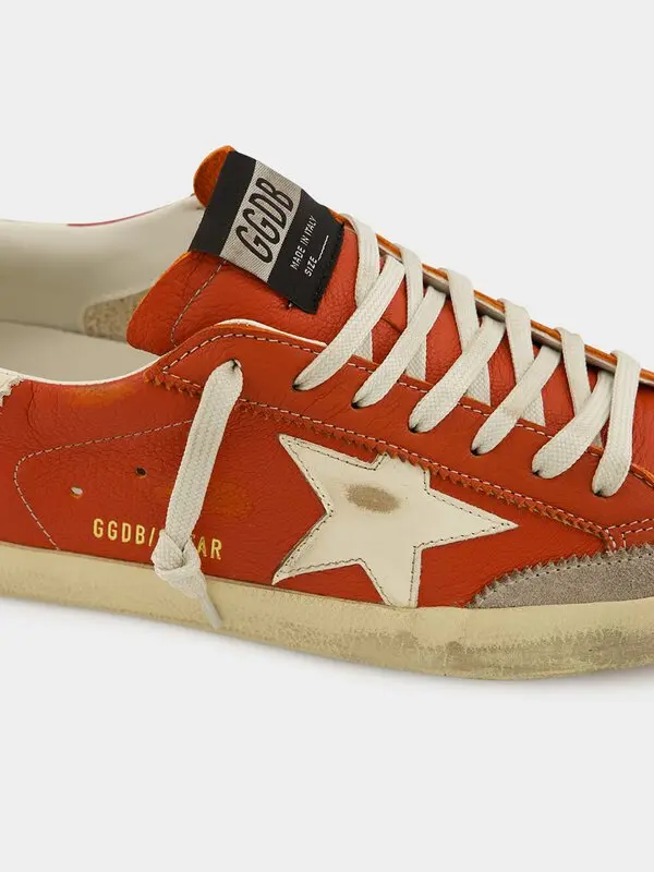 GOLDEN GOOSE Super Star Leather Sneakers - Orange