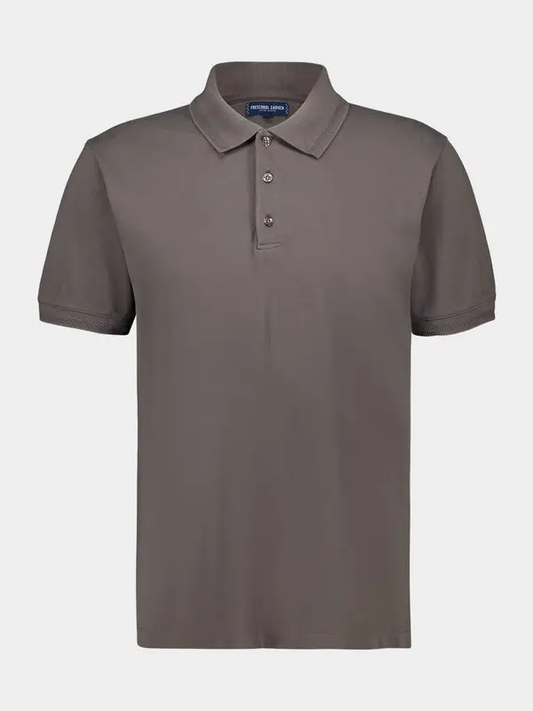 Frescobol Carioca Cedar Horacio Cotton Polo Shirt - Grey