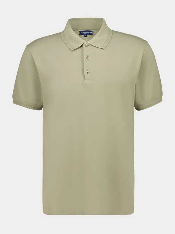 Frescobol Carioca Khaki Horacio Cotton Polo Shirt - Green