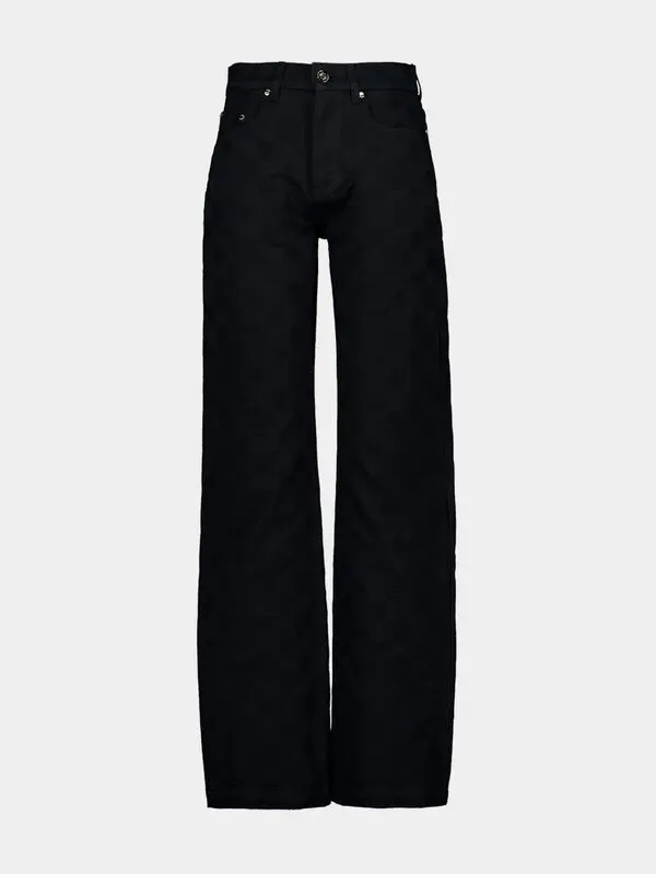 Casablanca Straight Fit Monogram Denim Jeans