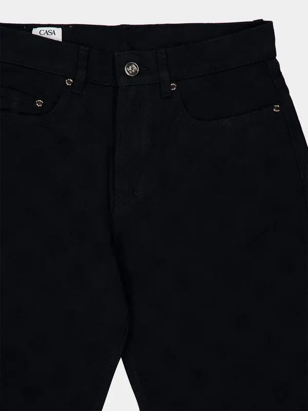 Casablanca Straight Fit Monogram Denim Jeans