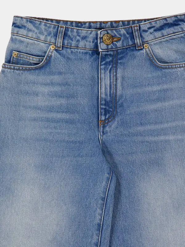 Balmain Straight-leg Faded Denim Jeans