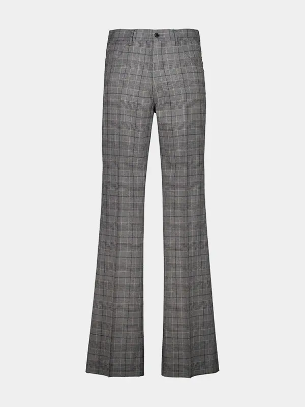 Amiri Check Boot Cut Pants - Grey