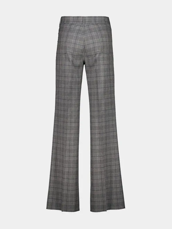 Amiri Check Boot Cut Pants - Grey