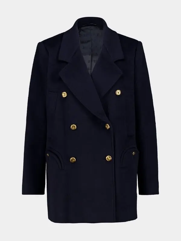 BLAZÉ MILANO Joyme Sealady Wool-cashmere Coat - Blue