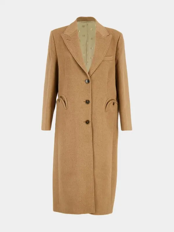 BLAZÉ MILANO Mylius Camel Hair Overcoat - Brown