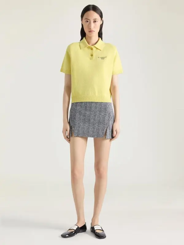 Givenchy Wool-cashmere Polo Top - Yellow