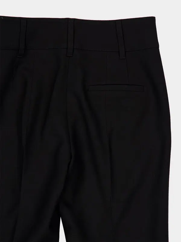 Gabriela Hearst Navy Wool-cashmere Flared Trousers