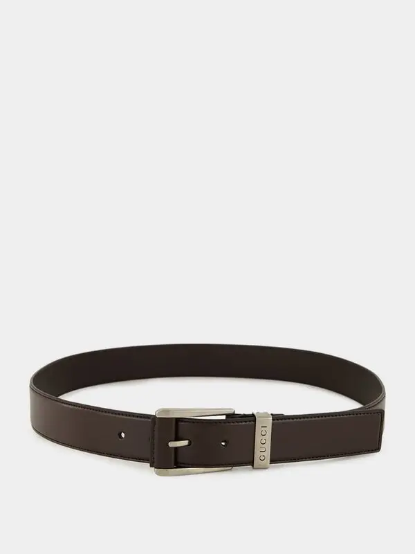 Gucci Leather Belt With Buckle - Brown