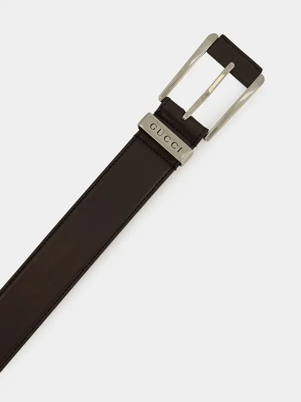 Gucci Leather Belt With Buckle - Brown
