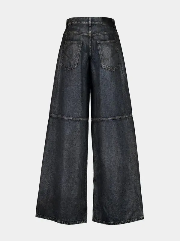 Stella McCartney Aged Waxed Straight-leg Jeans
