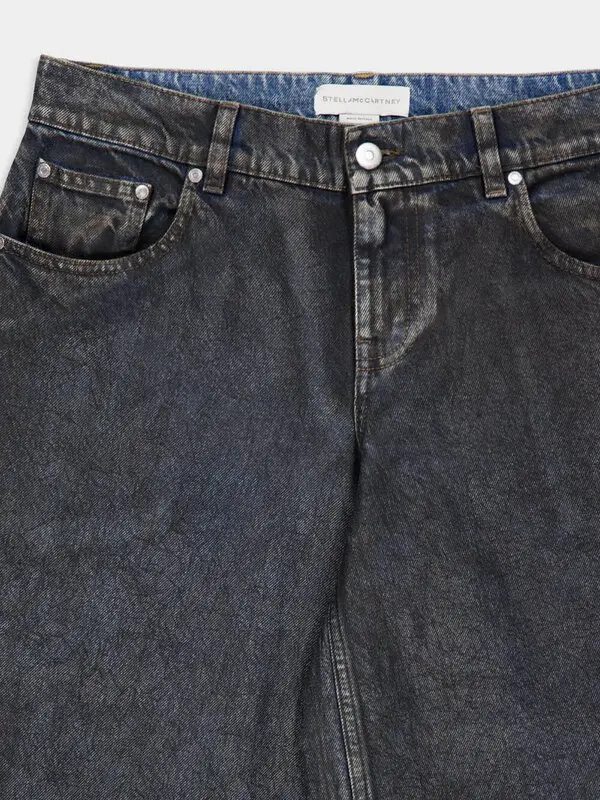 Stella McCartney Aged Waxed Straight-leg Jeans