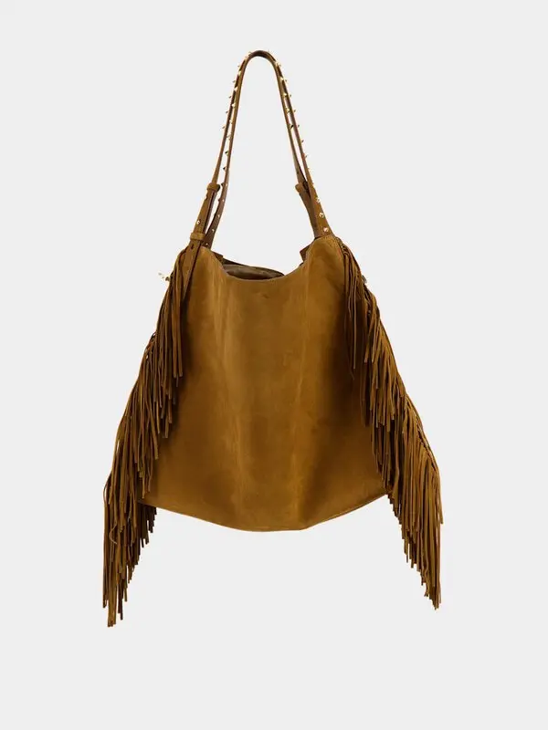 CHRISTIAN LOUBOUTIN Rhea Baggy Tote Fringe Bag