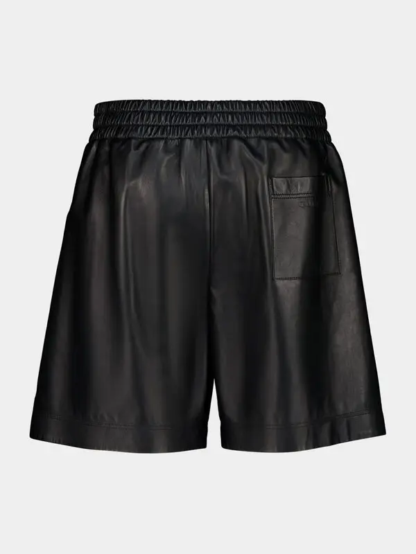 Gucci Bonded Leather Jersey Shorts