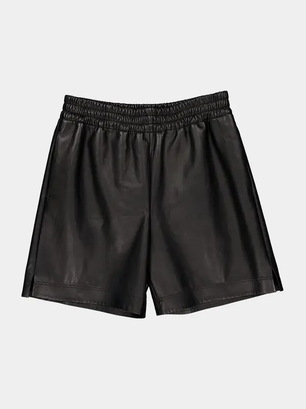 Gucci Bonded Leather Jersey Shorts
