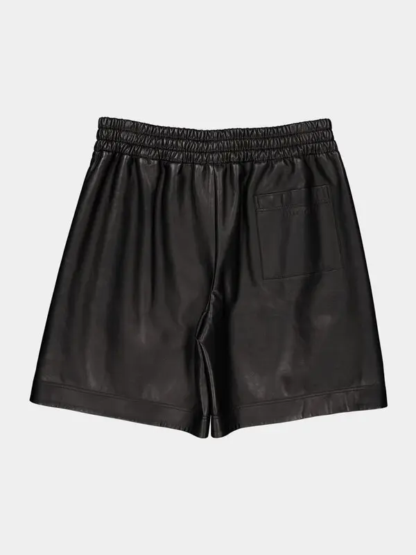 Gucci Bonded Leather Jersey Shorts
