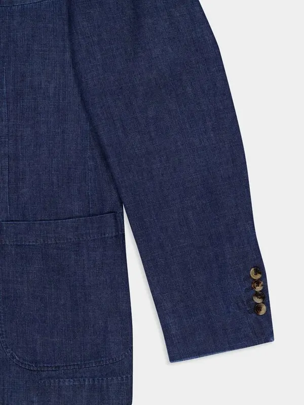 Brunello Cucinelli Medium Denim Deconstructed Blazer