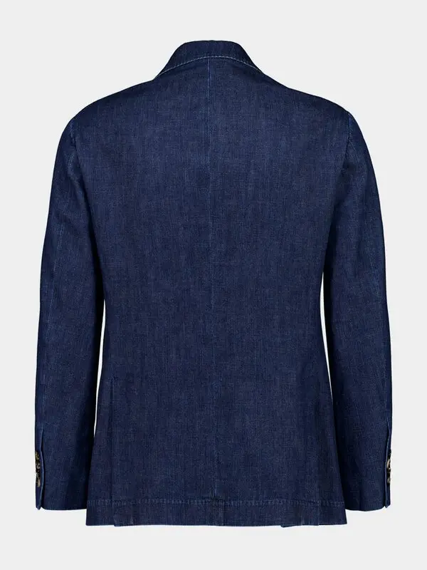 Brunello Cucinelli Medium Denim Deconstructed Blazer