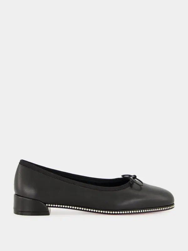 CHRISTIAN LOUBOUTIN Sweetie Strass Nappa Ballerinas - Black