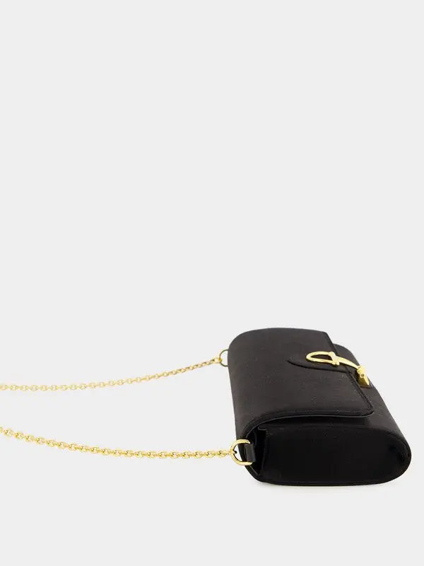 Gucci Silk Satin Clutch With Horsebit