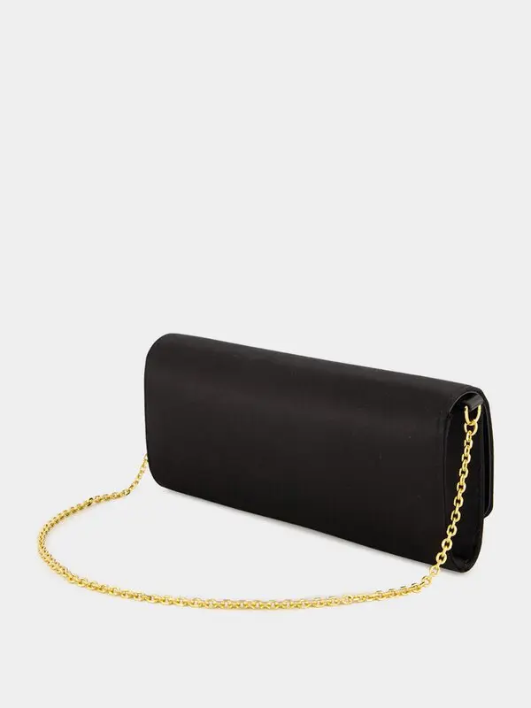 Gucci Silk Satin Clutch With Horsebit