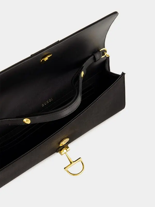 Gucci Silk Satin Clutch With Horsebit