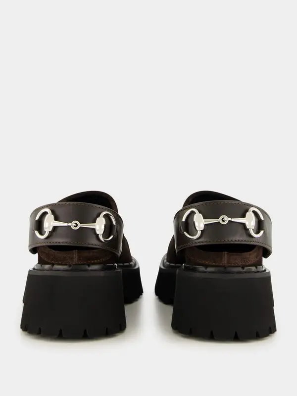 Gucci Suede Mule With Horsebit Detail