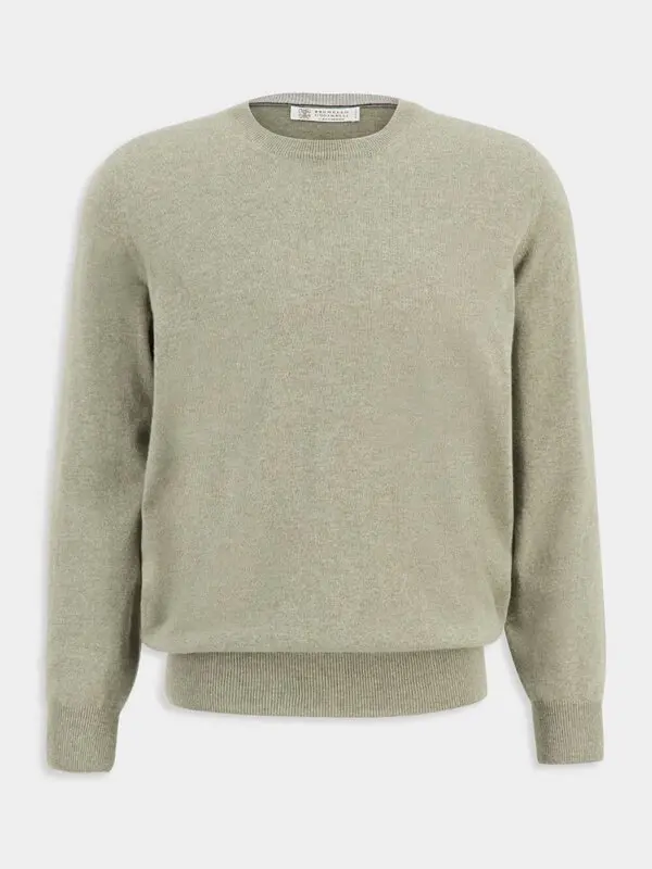Brunello Cucinelli Crew-neck Cashmere Sweater - Green
