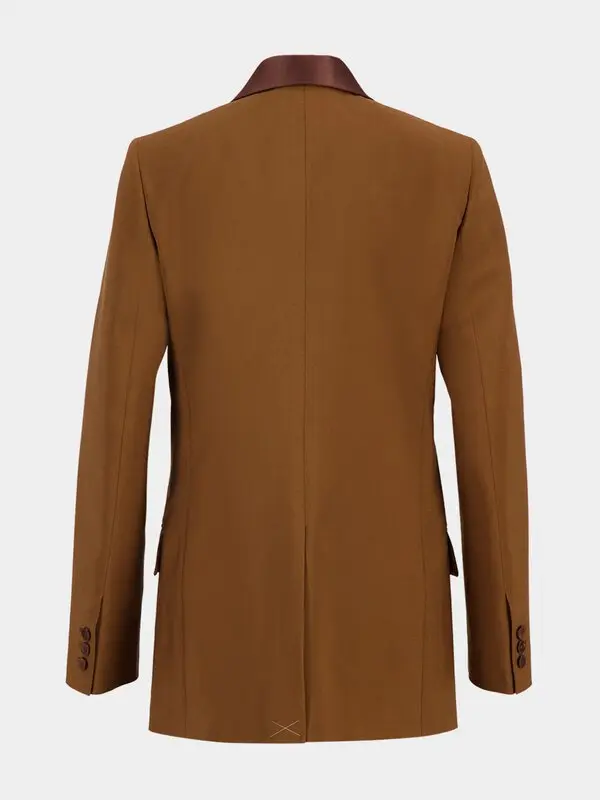 Fendi Wool Mohair Blazer With Silk Lapels