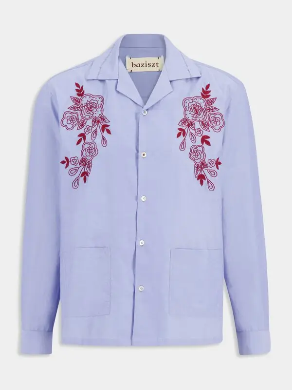 BAZISZT Soft Light Celeste Shirt - Blue