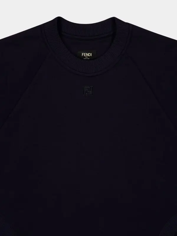Fendi Cotton Ff Metal Logo Sweater