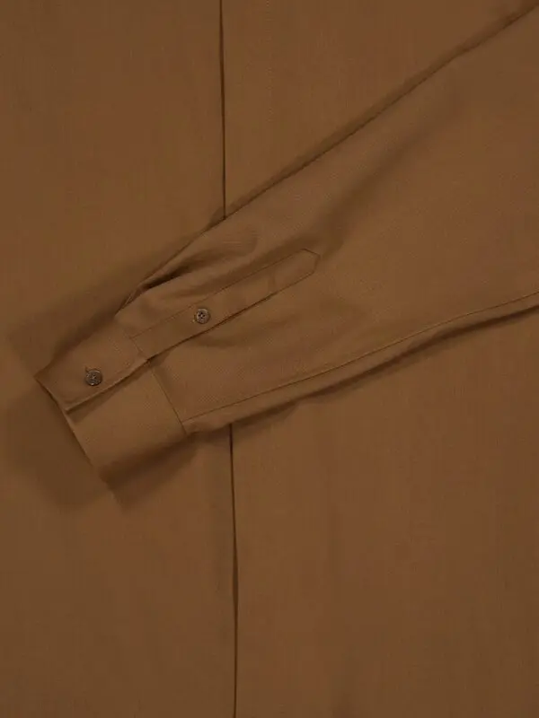 Fendi Rust Wool Gabardine Shirt - Brown