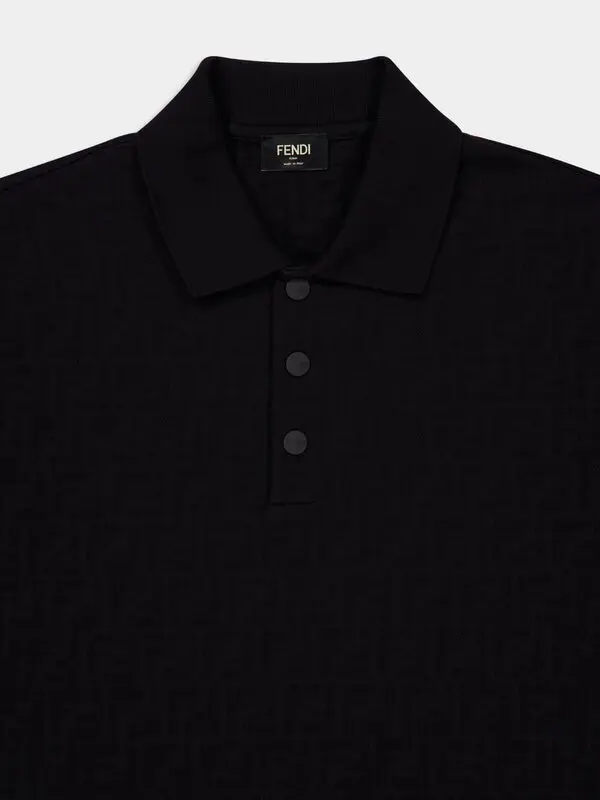 Fendi Ff Jacquard Cotton Polo Shirt