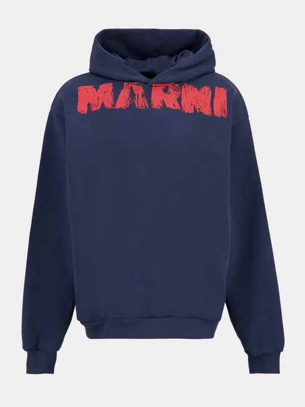 Marni Cotton Sweatshirt With Print - Blue