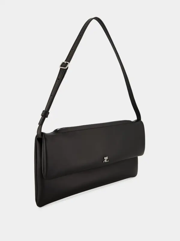 COURREGES Leather Cuff Clutch - Black