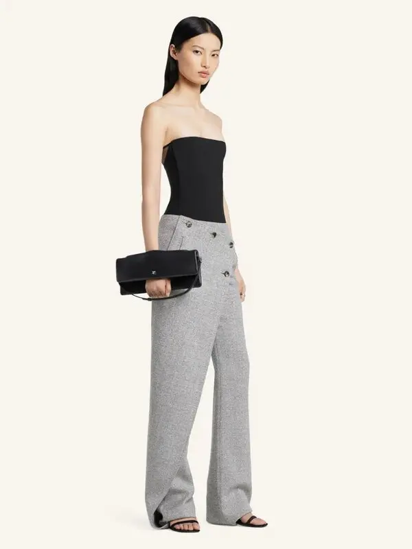 COURREGES Leather Cuff Clutch - Black