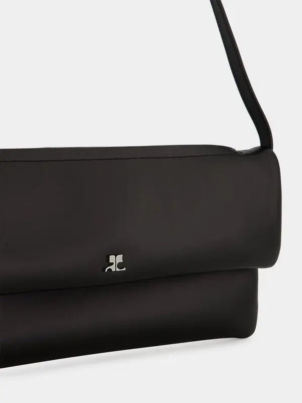COURREGES Leather Cuff Clutch - Black