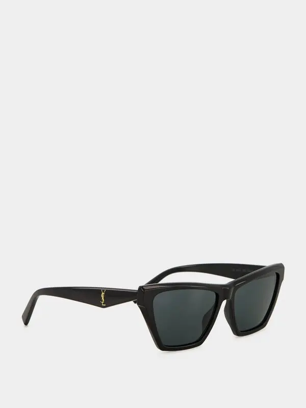 Saint Laurent Rectangular Cat-eye Sunglasses - Black