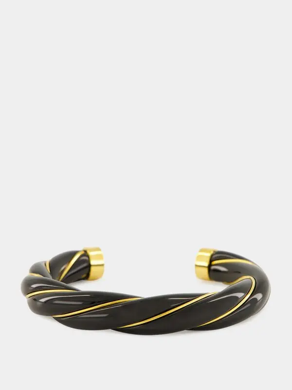 AURÉLIE BIDERMANN Twisted Diana Bangle - Black
