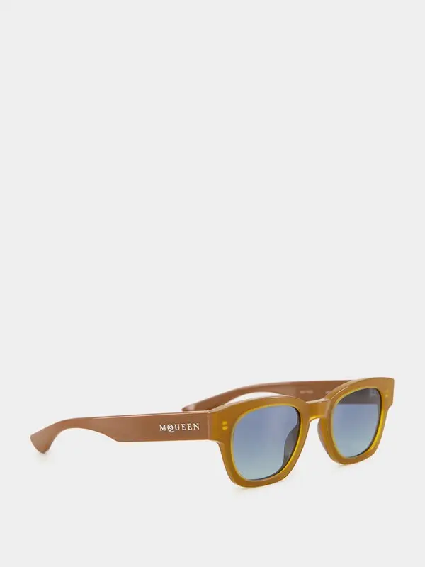 Alexander McQueen Rectangular Sunglasses - Brown
