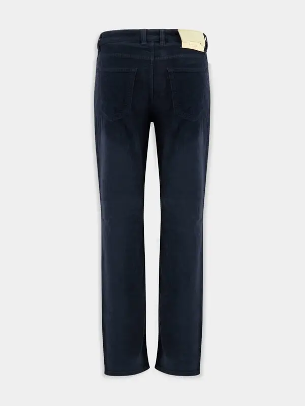Boglioli Regular Fit Corduroy Trousers - Blue