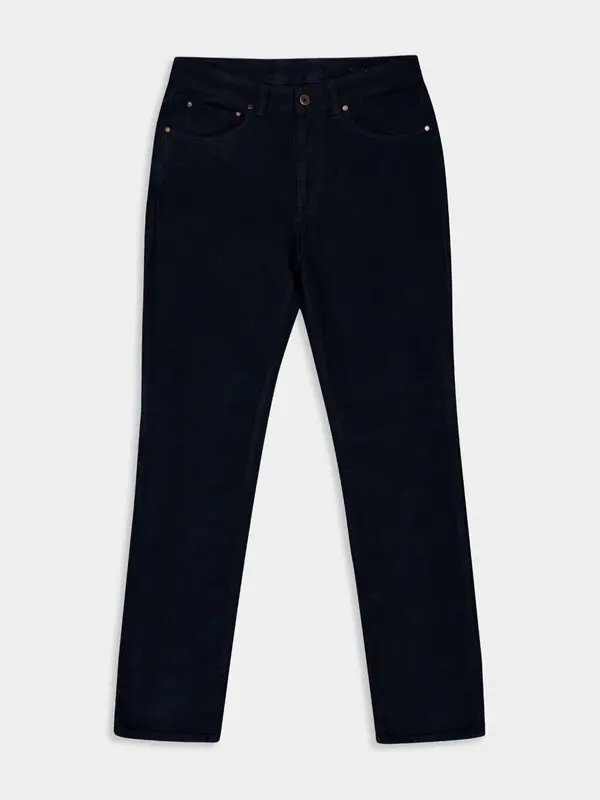 Boglioli Regular Fit Corduroy Trousers - Blue