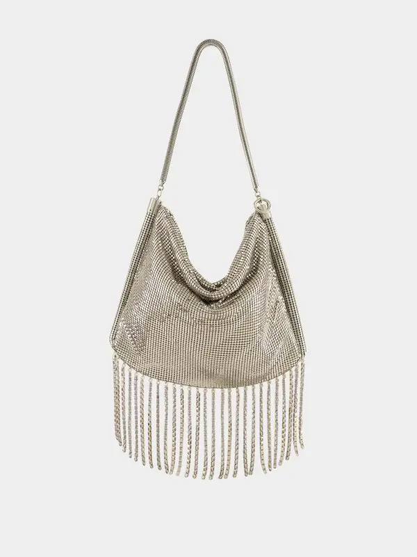 Rabanne Crystal Fringe Handbag - Silver