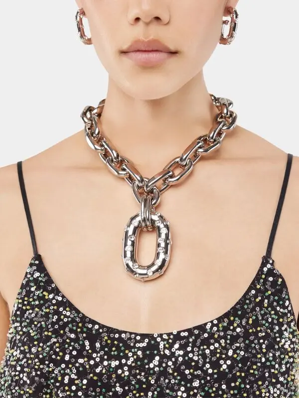 Rabanne Xl Link Rhinestone Necklace