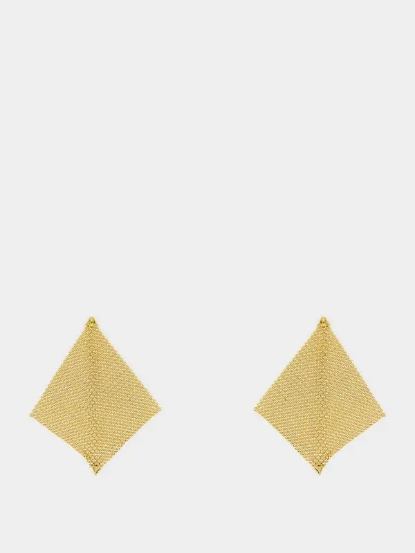 Rabanne Pixel Mesh Drop Earrings