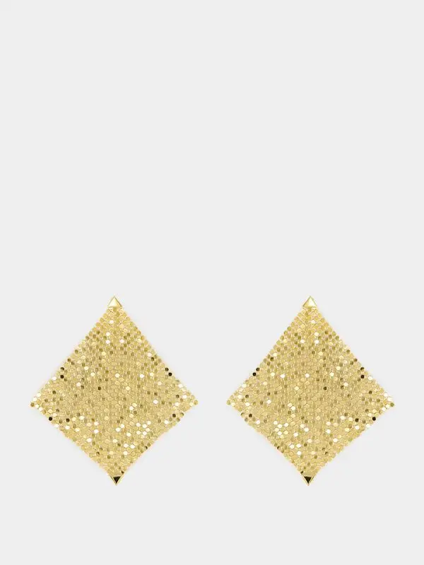 Rabanne Pixel Mesh Drop Earrings