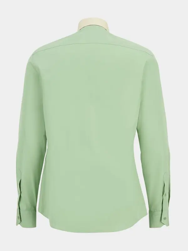 Fendi Light Poplin Shirt With Contrast Collar