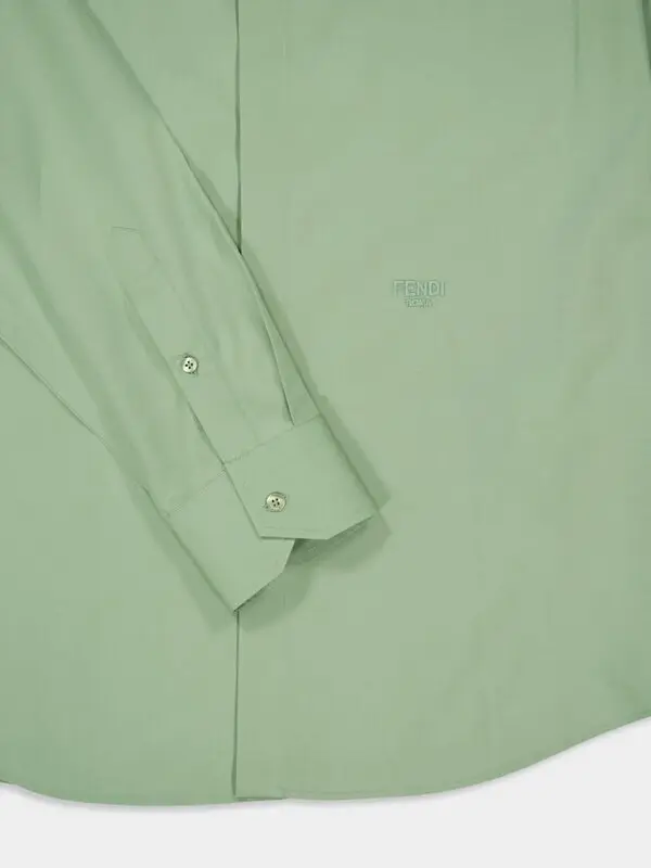 Fendi Light Poplin Shirt With Contrast Collar
