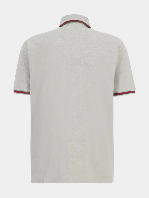 Gucci Melange Stretch Cotton Polo