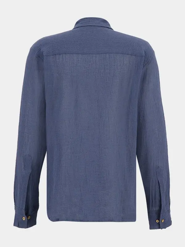 Spiritum Tulum Indigo Balam Cotton Shirt - Blue